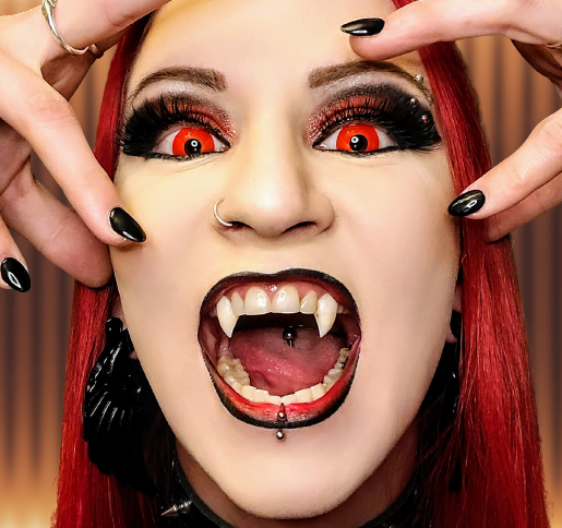 Red Vampire Contacts for Halloween and Cosplay | Zombie Lenses